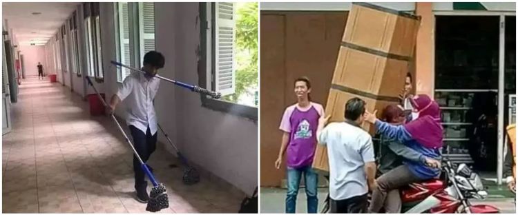 11 Potret kocak orang ingin multitasking ini malah ribet sendiri ...