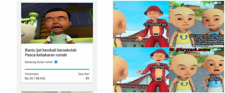 11 Meme kocak Upin dan Ipin ini bikin nahan emosi, nyeleneh pol