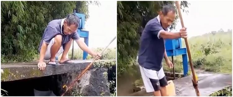 Tanpa alat pancing, lifehack nyeleneh mancing pakai bambu dan payung ...