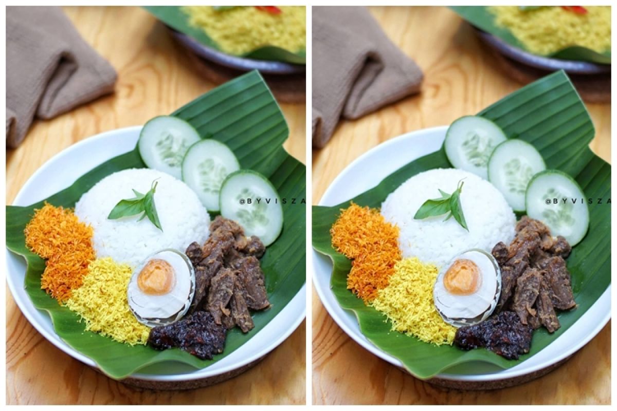 Gresik's typical krawu rice recipe, complete and appetizing