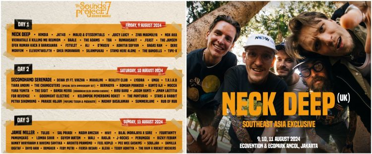 Ada Neck Deep hingga Secondhand Serenade, 90 nama line up siap ramaikan ...