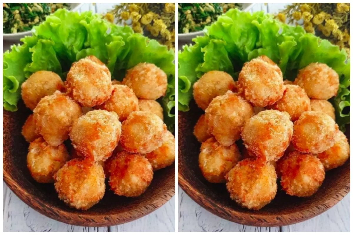 Recipe for potato balls filled with cheese, delicious and practical ...