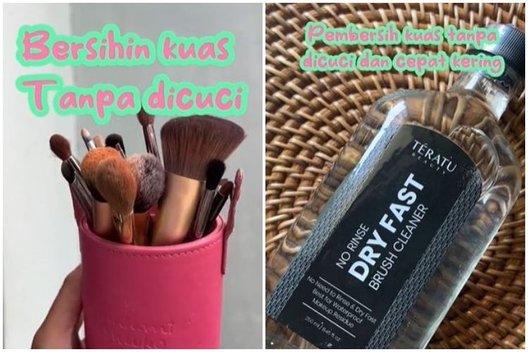Review Teratu Brush Cleaner yang bisa bersihkan kuas makeup tanpa ...
