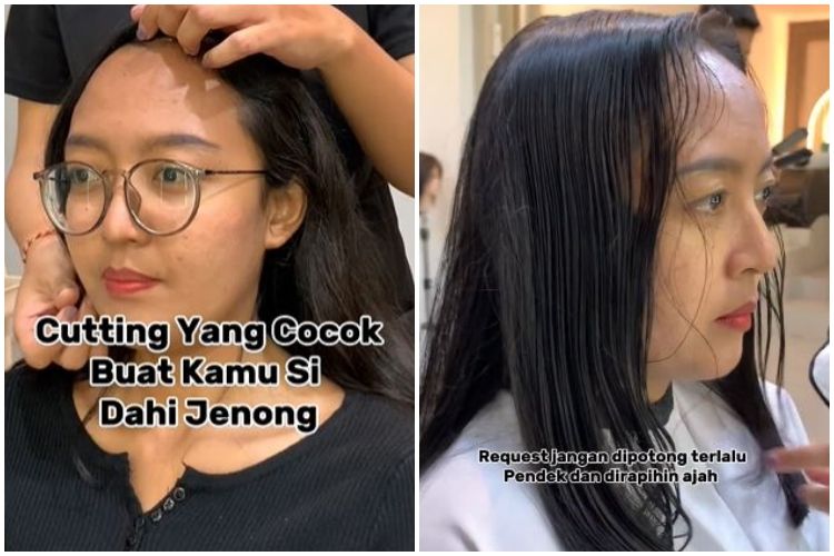 Perubahan cewek dahi jenong usai di-styling ini auto bak beda orang ...