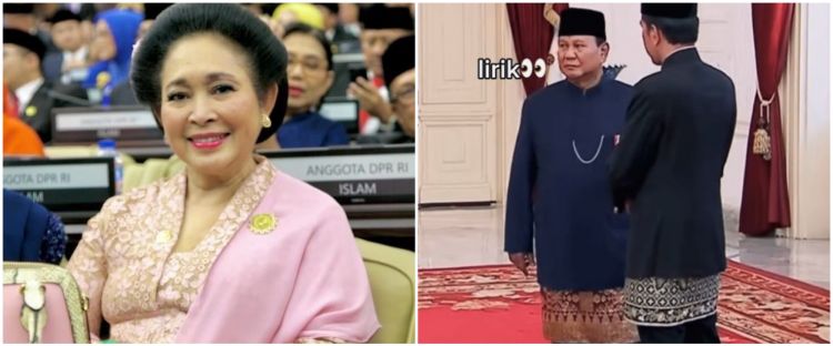 Momen Titiek Soeharto dan Prabowo terciduk kamera saling lirik, interaksi keduanya bikin netizen ...