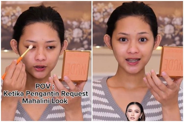 Pengantin berwajah mungil minta dimakeup ala Mahalini Look hasilnya di ...