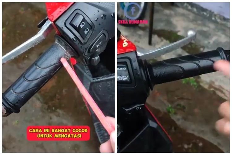 Bulukan kembali bersih, trik mudah hilangkan kerak di karet stang motor ...