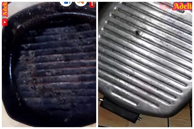 Grill pan lama kerap berkerak dan penuh karat, ini cara membersihkannya ...