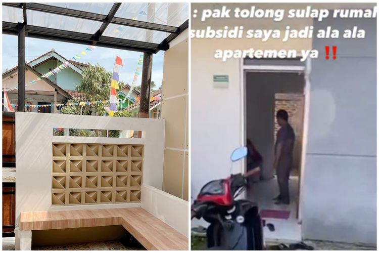 Emak-emak ini makeover rumah subsidi tanpa sekat jadi hunian bak apartemen, 11 potretnya bikin ...