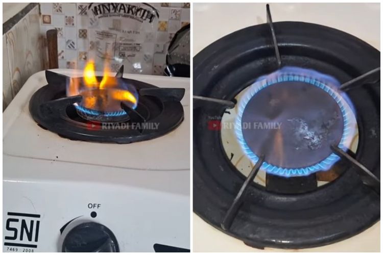 Kini tak perlu cemas wajan gosong, ini trik atasi api kompor merah agar ...