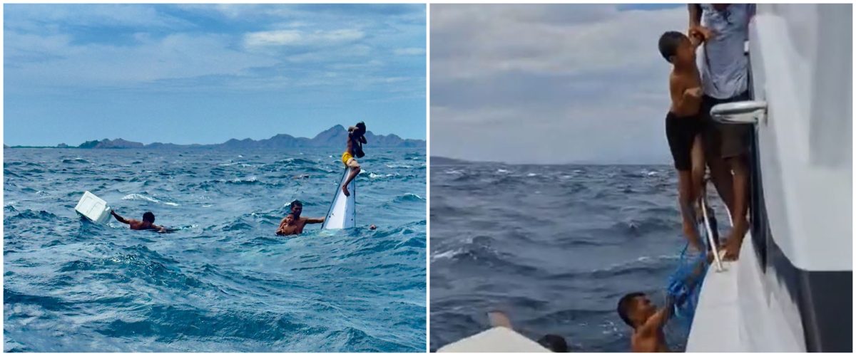 7 Portraits of the moments of rescue of father and son who were adrift ...