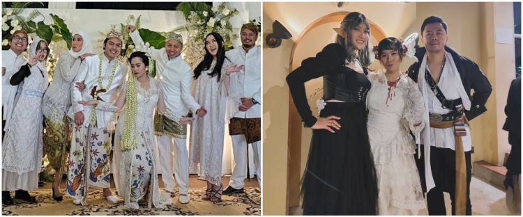 9 Potret pesta kostum di resepsi pernikahan anak Nicky Astria, gaya ...