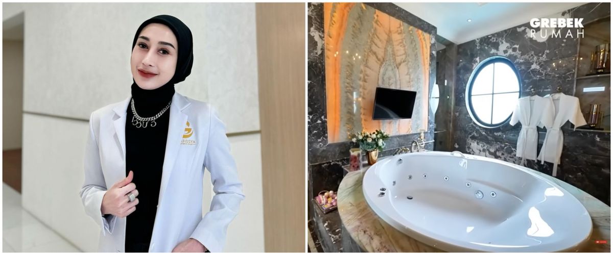 Living in a magnificent house, Dr. Reza Gladys has a unique bathroom concept with 2 toilets ...
