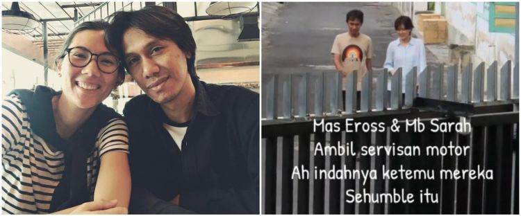 9 Momen Eross Sheila On 7 & Sarah Diorita servis motor jadul ke bengkel, gaya sederhananya bikin ...