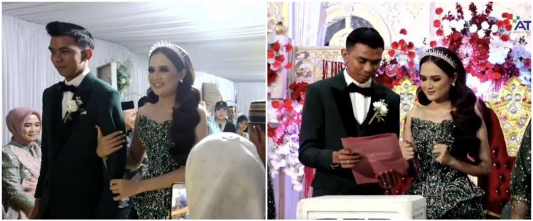 11 Momen resepsi pernikahan Nia LIDA dan Andi Agung, kaget saat diberi ...