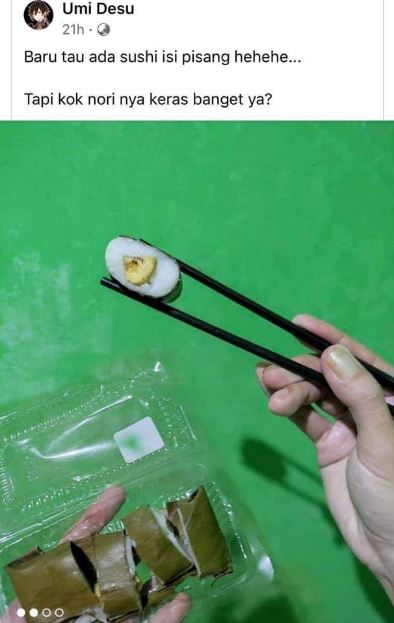11 Potret kocak kelakuan nyeleneh warga +62 makan sushi ini bikin ngelus dada, nggak gitu caranya