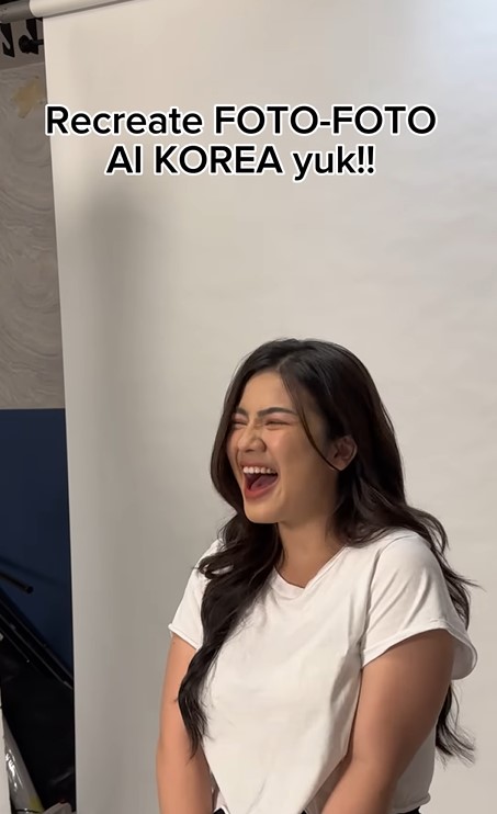 Terinspirasi dari editan AI, Felicya Angelista dandan ala cewek Korea ini hasilnya bak beda orang