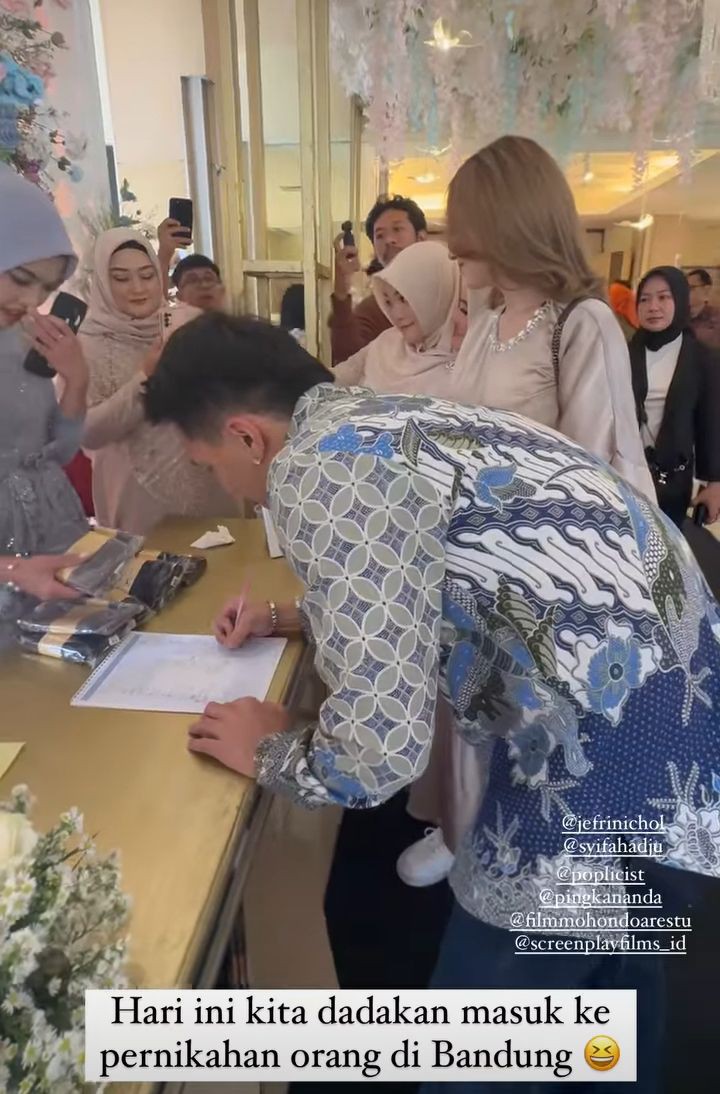 Berawal dari DM iseng, begini 9 momen Jefri Nichol datang ke nikahan penggemar