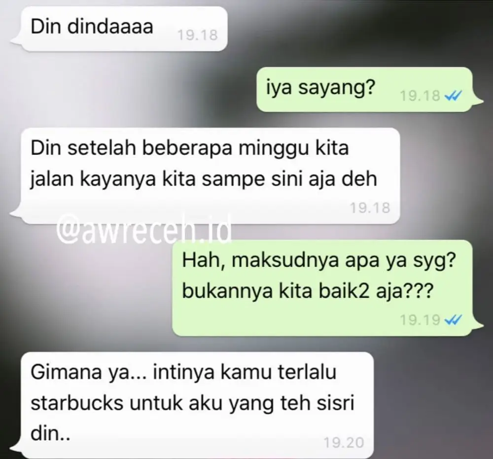 10 Chat WA lucu nyindir pacar ini bikin mikir keras 10 Chat WA lucu nyindir pacar ini bikin mikir keras