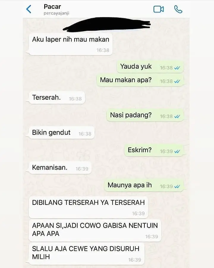 10 Chat WA lucu bikin kesel pacar ini kocaknya bikin senyum sendiri 10 Chat WA lucu bikin kesel pacar ini kocaknya bikin senyum sendiri