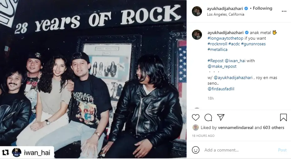 Potret lawas Ayu Azhari saat jadi anak metal, parasnya imut abis Potret lawas Ayu Azhari saat jadi anak metal, parasnya imut abis
