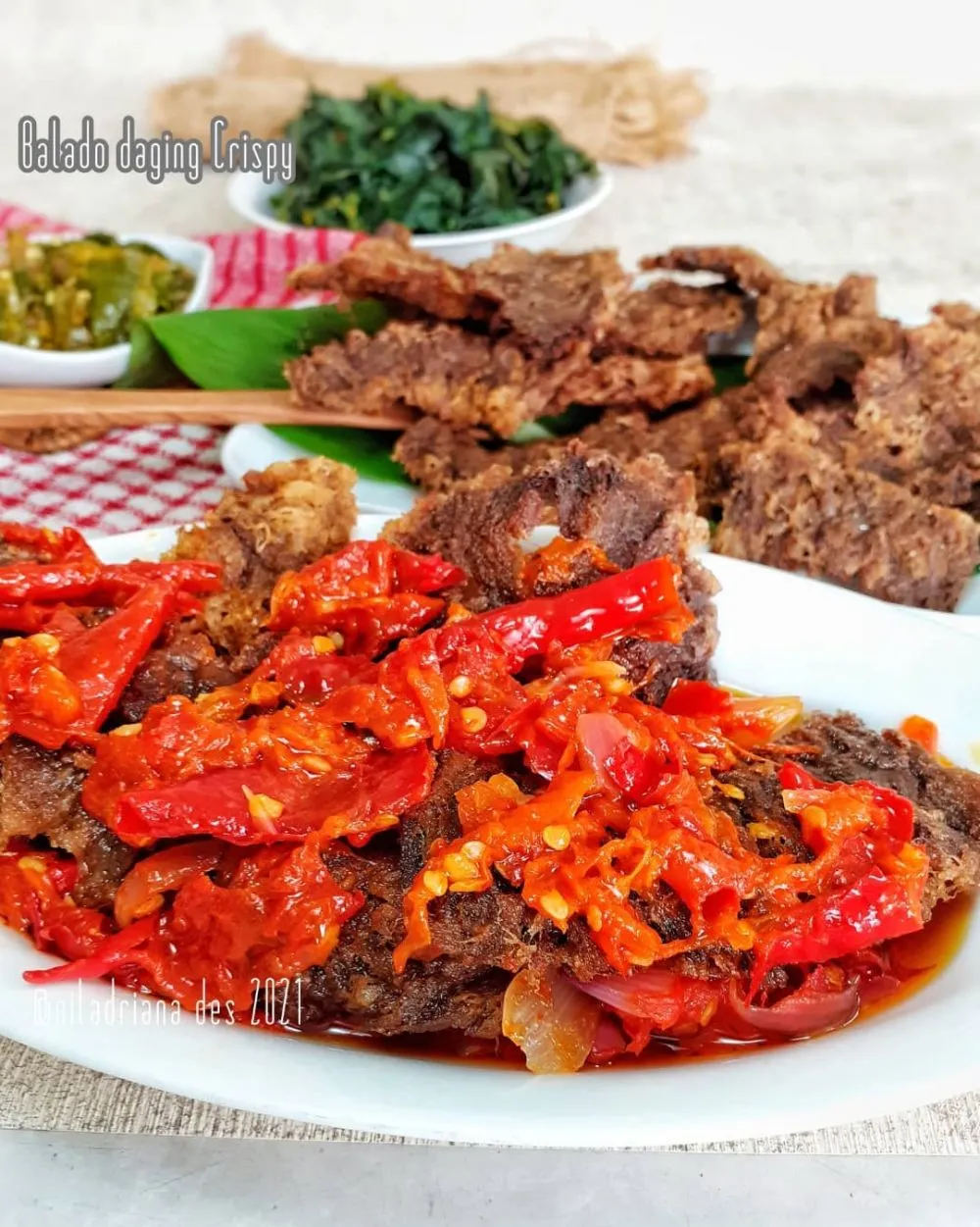 Resep balado daging crispy, enak, nggak alot, dan bumbu meresap