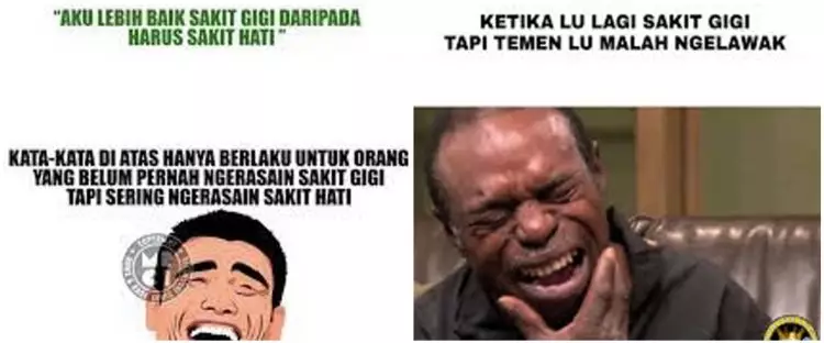 15 Meme kocak gambaran saat sakit gigi ini bikin cenat-cenut