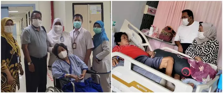 Suti Karno dilarikan ke rumah sakit, badan kurus terbaring di kasur