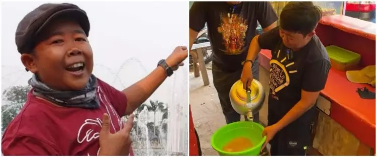 Kini buka usaha kuliner, ini 11 momen komedian Adul jualan pecel lele