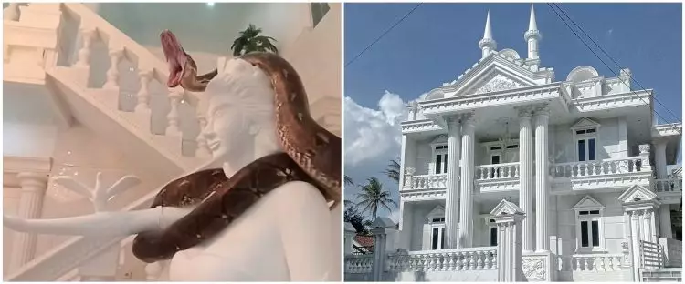 Dijaga satpam ular, 11 potret rumah bak istana bergaya Yunani di Garut