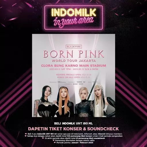 Bukan sekadar khayal, cuma beli Indomil-K UHT 180ml bisa ketemu BLACKPINK di Jakarta