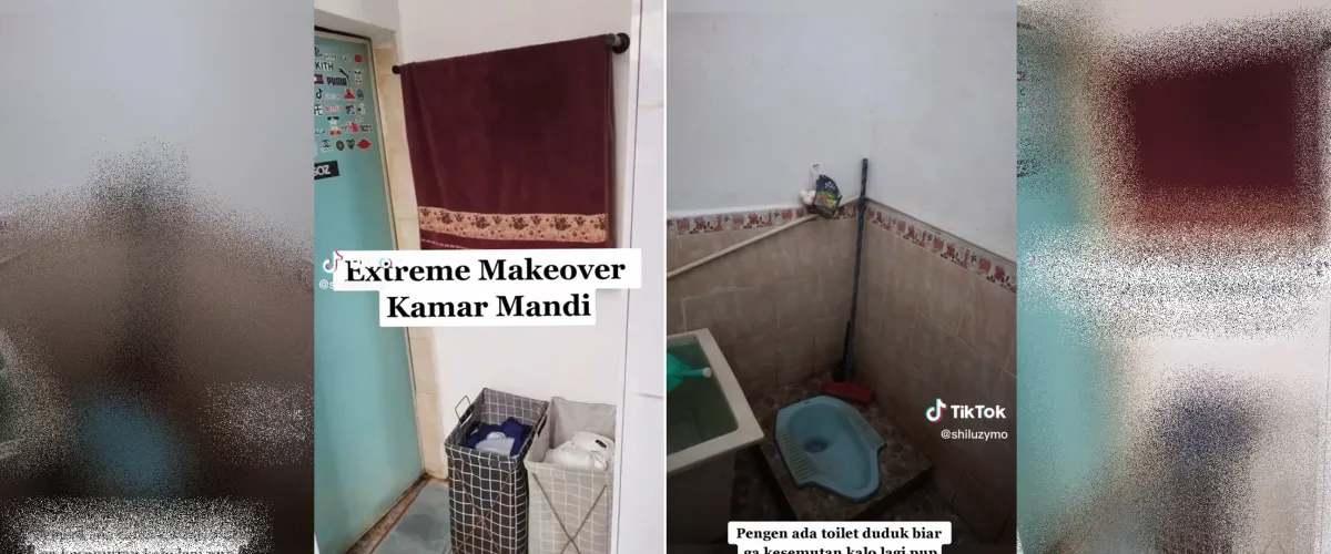 Ekstrem makeover kamar mandi kumal jadi mewah, 5 potret before after ...