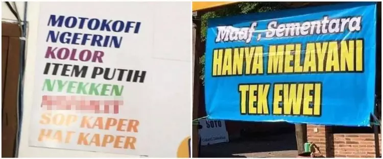 11 Tulisan lucu pada toko ini kelewat absurd, ada yang bahasa Inggris ...
