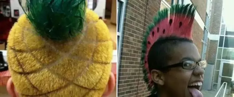 11 Potret kocak model rambut mirip buah ini bikin nyengir kuda, pedenya ...