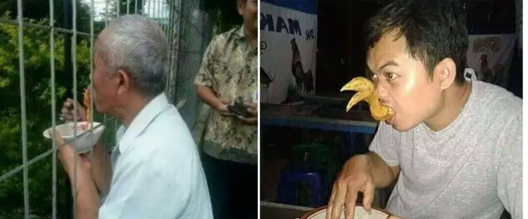Nyelenehnya tiada tanding, 11 potret kocak kelakuan bapak-bapak lagi makan ini bikin ngelus dada