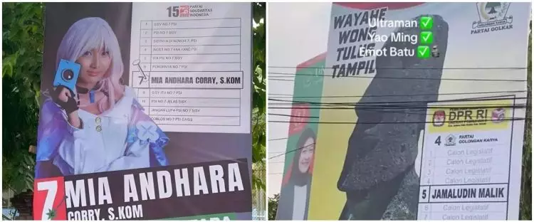 11 Potret kocak baliho caleg ini gimiknya terlalu niat, bikin nggak bisa berkata-kata