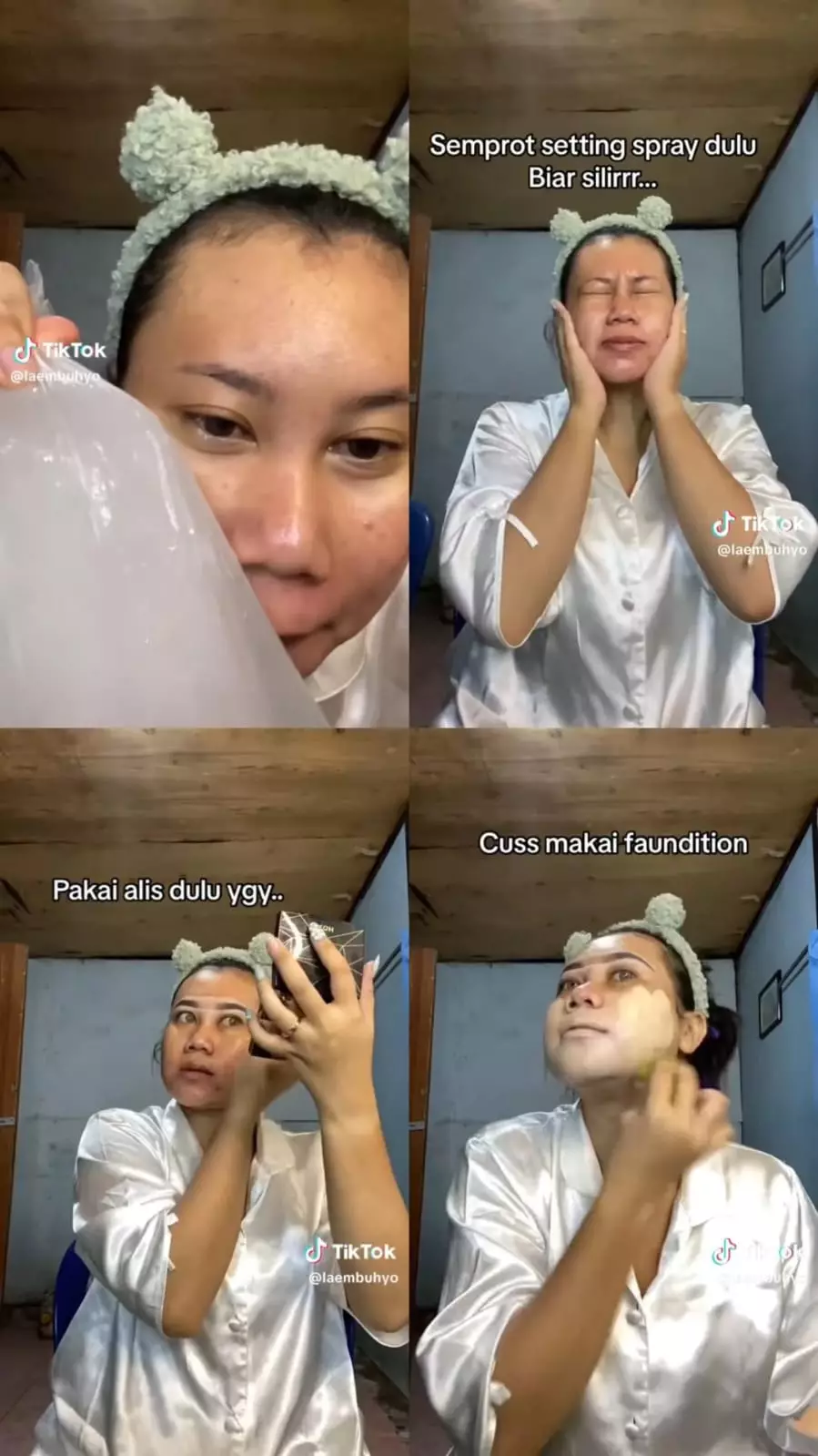 Tanpa sewa MUA, transformasi wanita makeup-an sendiri buat nikahan ini hasilnya mantul dan gemoy ...