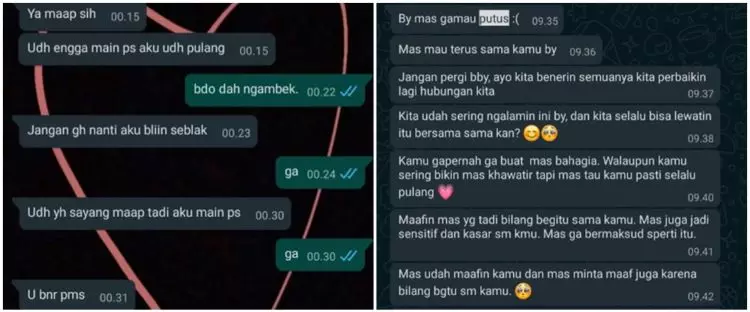 11 Chat lucu minta maaf ke pacar tapi dicuekin ini bikin sabar maksimal, bacanya sampai capek ...
