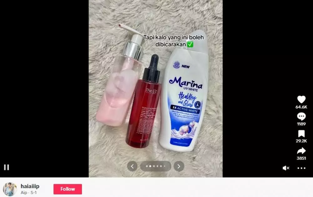 This combination of Marina lotion & brightening serum makes dirty skin evenly bright, here's how ...